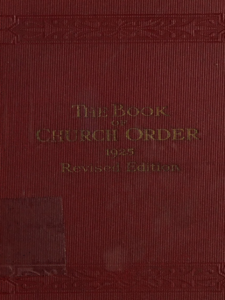 The Book of Church Order of The Presbyterian Church in The United ...