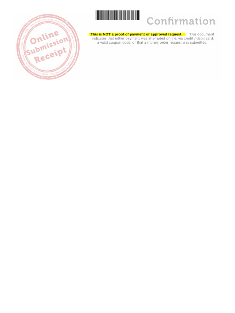 Transcript Receipt | PDF