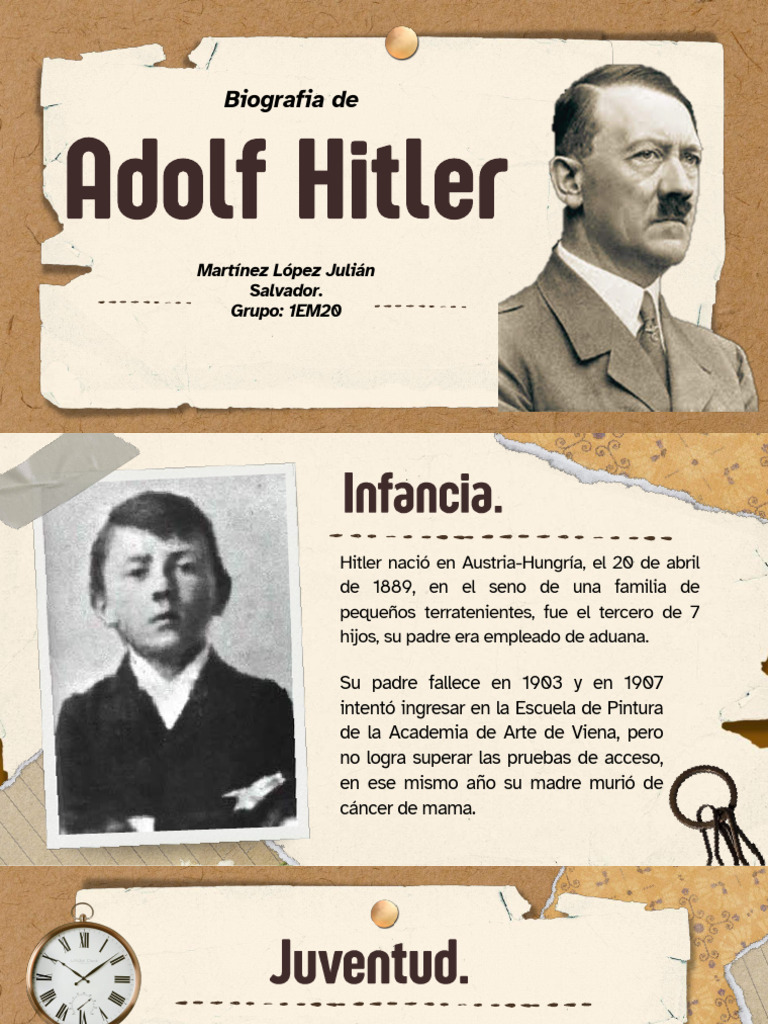 Biografía de Adolf Hitler | PDF | Alemania nazi | Adolf Hitler