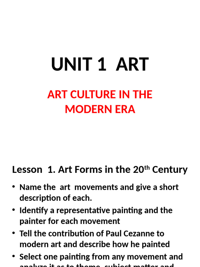 AART Modern Art Intro | PDF | Abstract Art | Impressionism