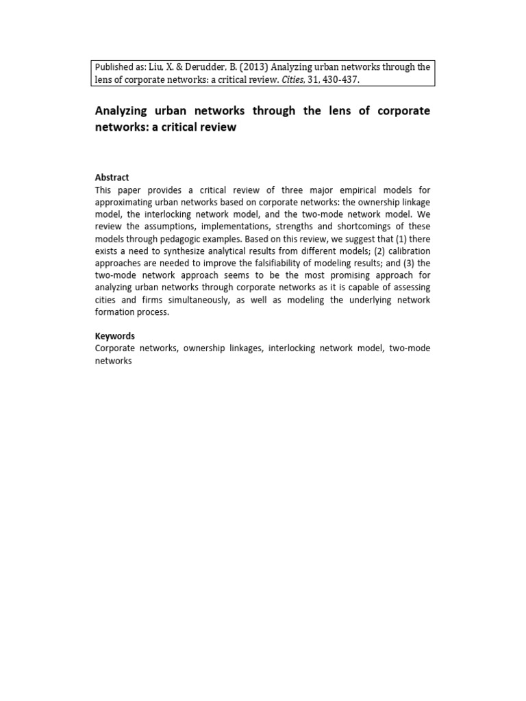 Cities_revision | PDF | Gini Coefficient | Statistics