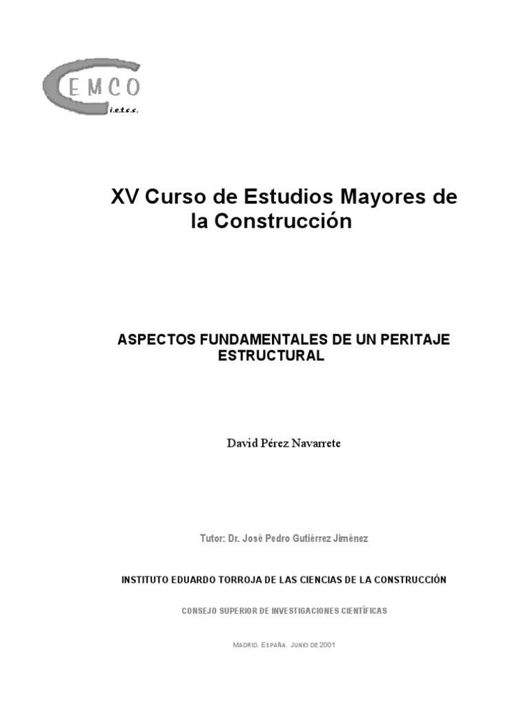 Peritaje Estructural: Aspectos Clave | PDF | Método científico ...