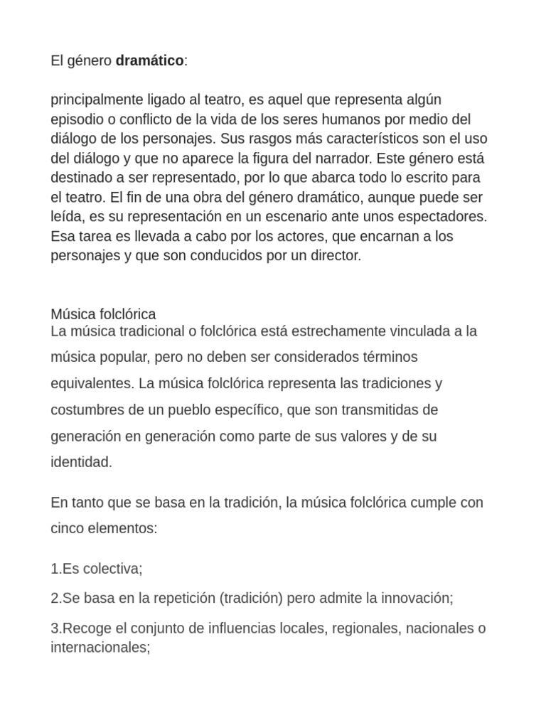 Genero Dramatico | PDF