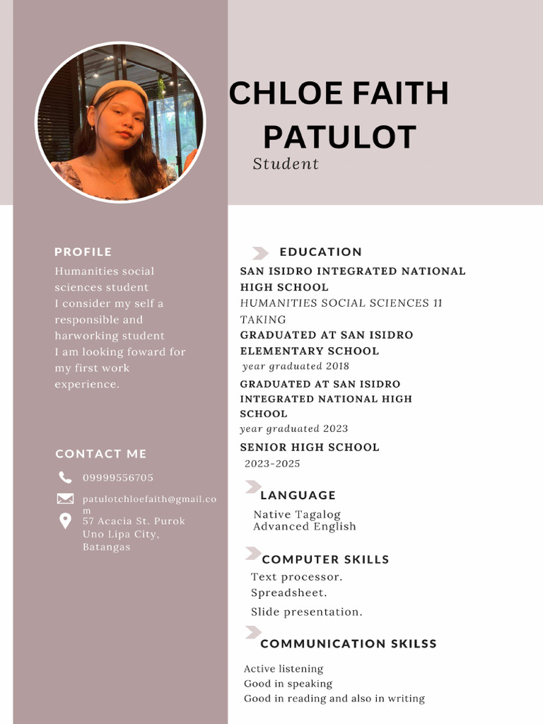 White Simple Student CV Resume | PDF