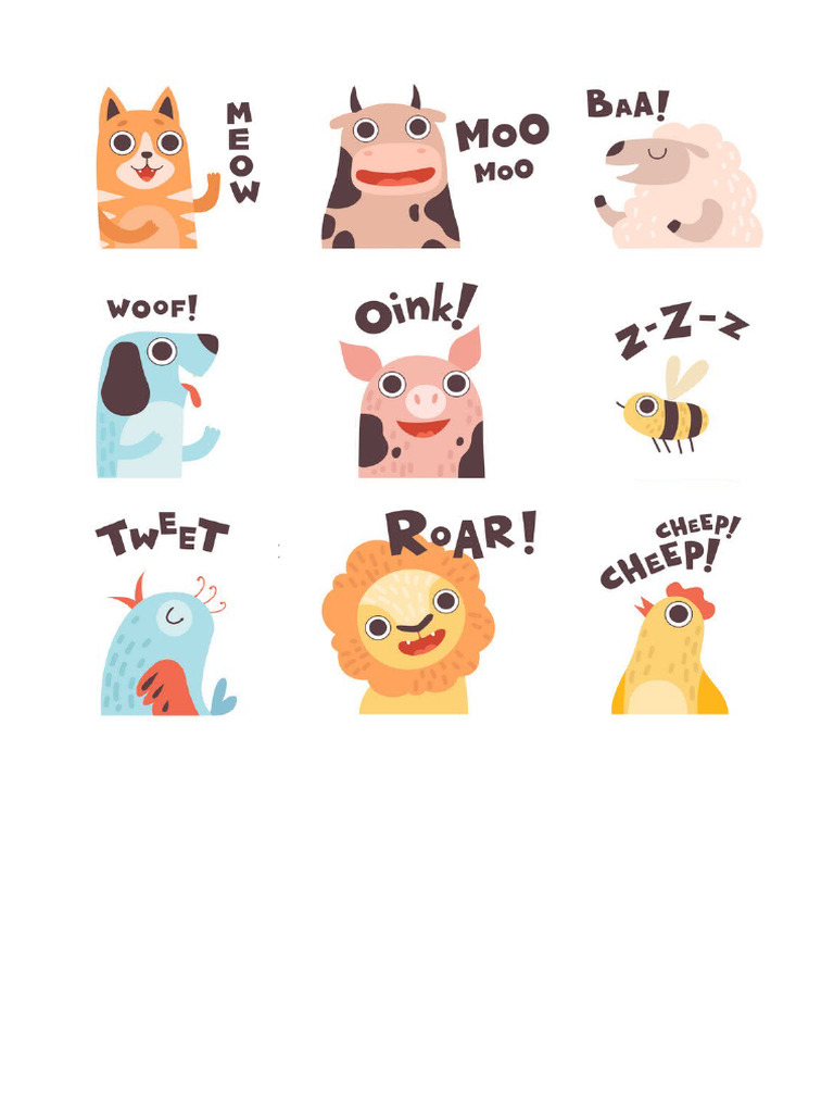 Animal Onomatopoeia | PDF