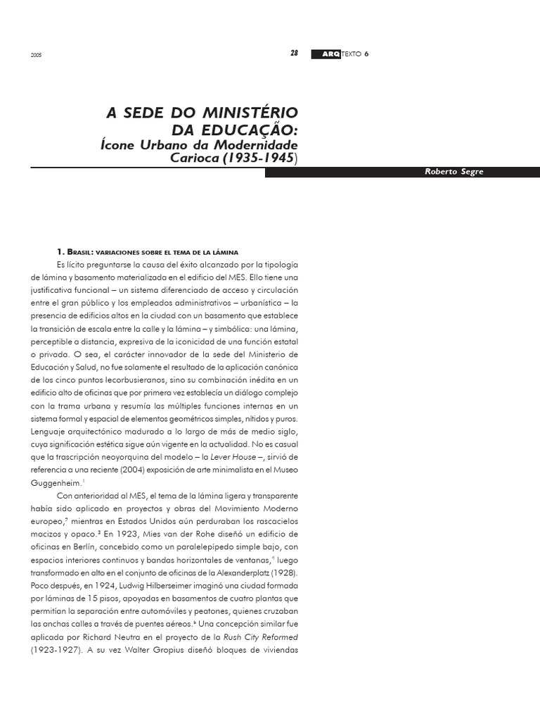 03 - Roberto Segre | PDF | America latina | Sao Paulo