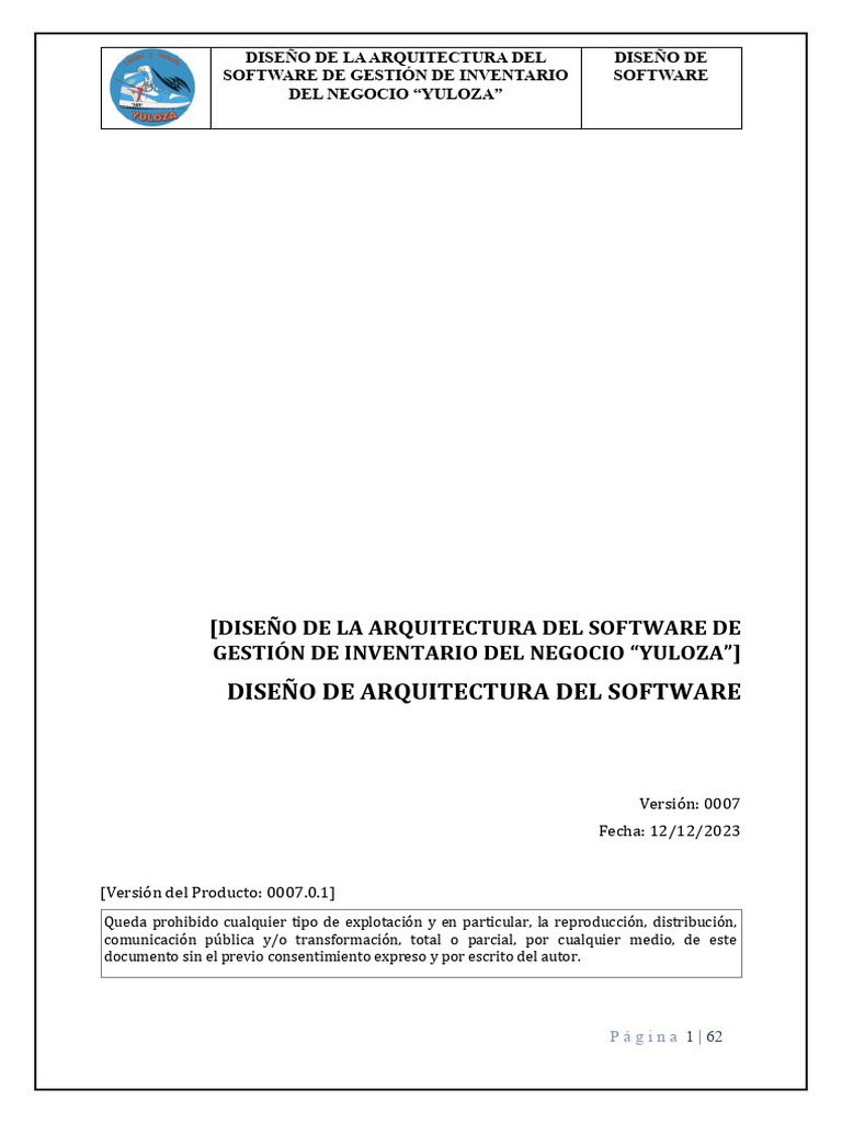 Diseño de Software Yuloza Actualizado | PDF | Software | Ingeniería de ... Diseño de Software Yuloza Actualizado | PDF | Software | Ingeniería de ...