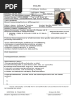 Work Immersion Resume Template | PDF