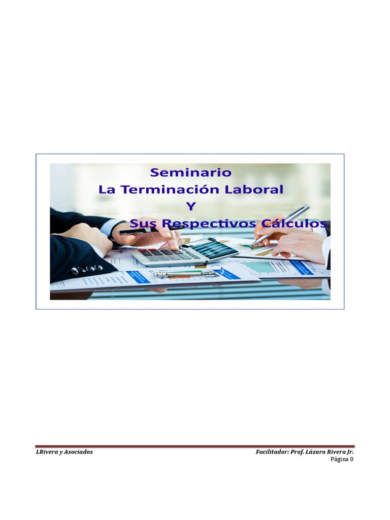 Terminación Laboral: Causas y Cálculos | PDF | Derecho laboral | Daños ...