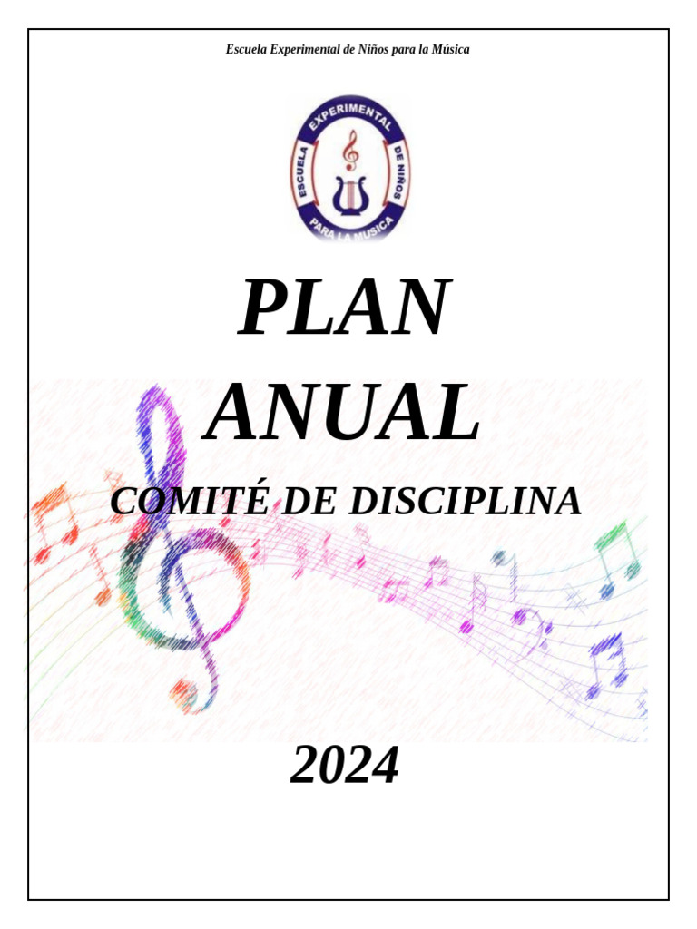 Plan Anual de Comite de Disciplina | PDF | Escuelas | Disciplinas