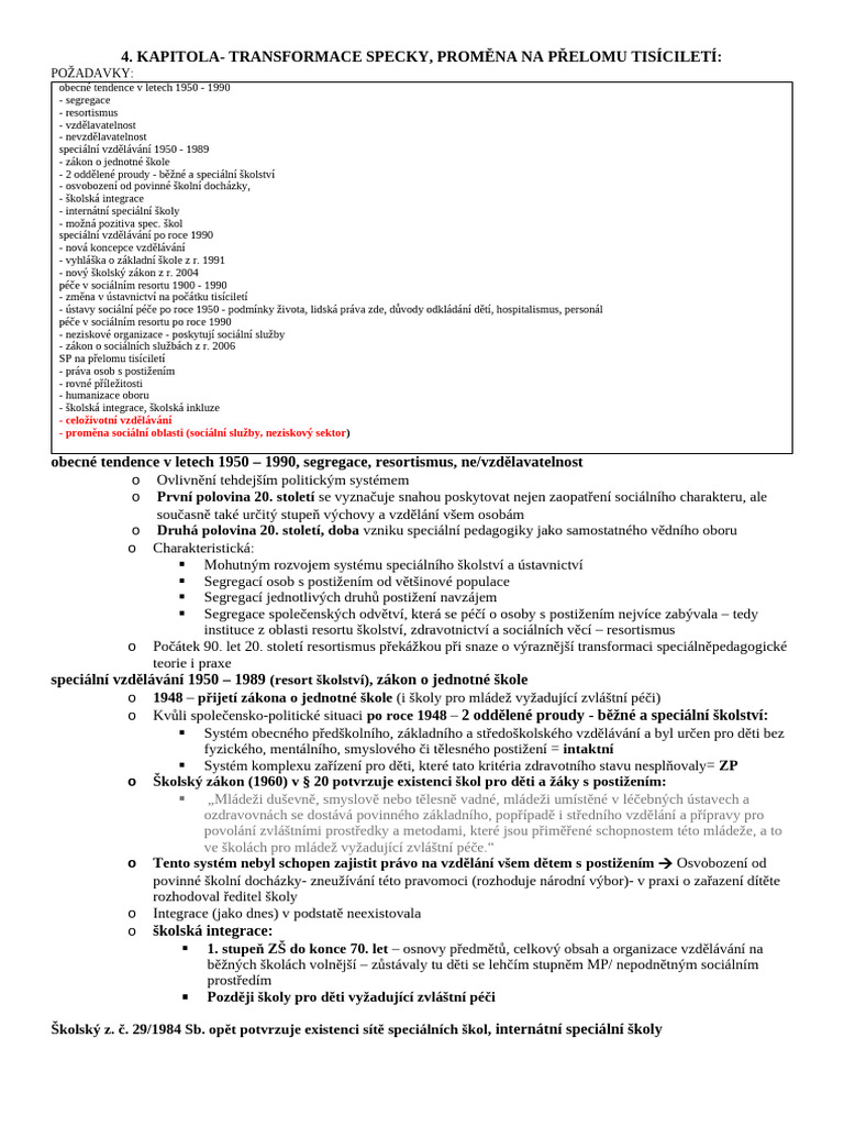 Transformace SPP, Proměny - ZÁPIS | PDF