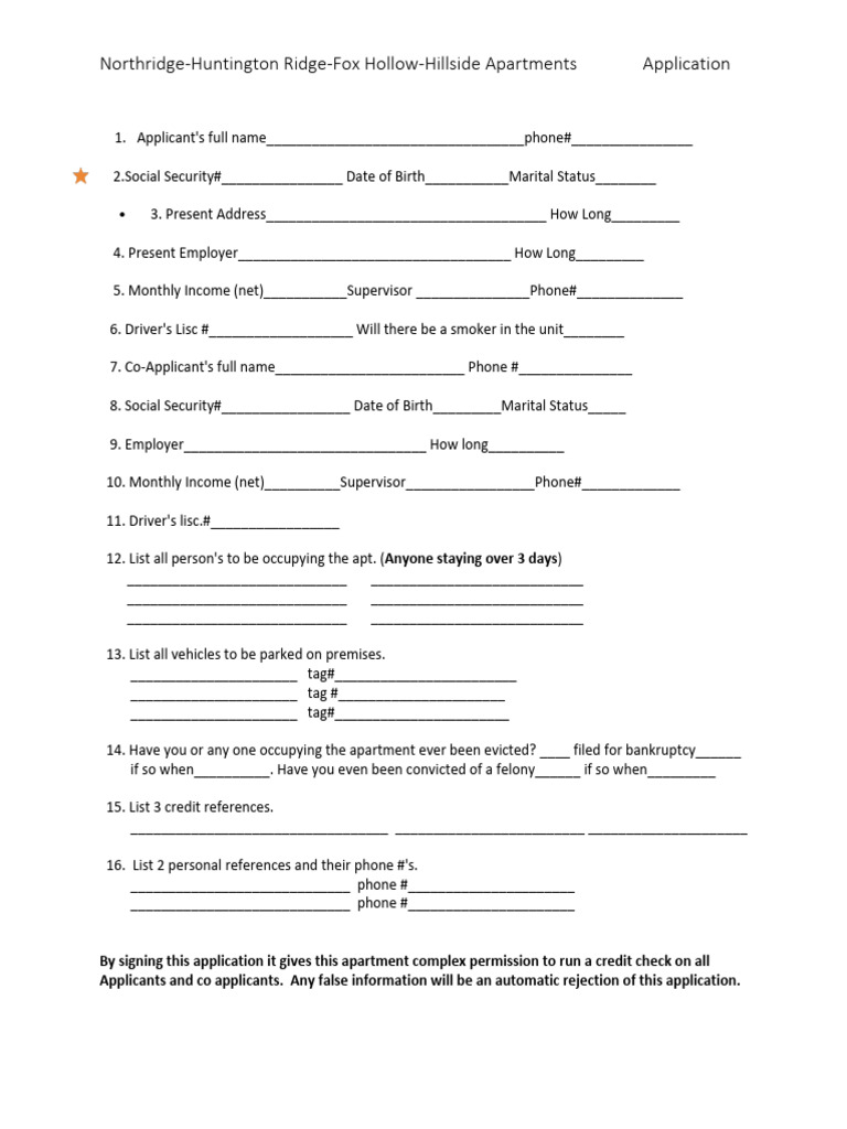 Tenant Application 2019 | PDF