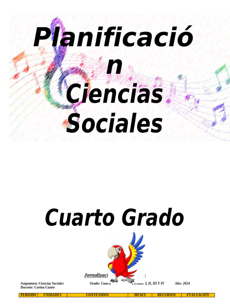 Planificación CUARTO 2024 (Reparado) | PDF | Centroamérica | Américas