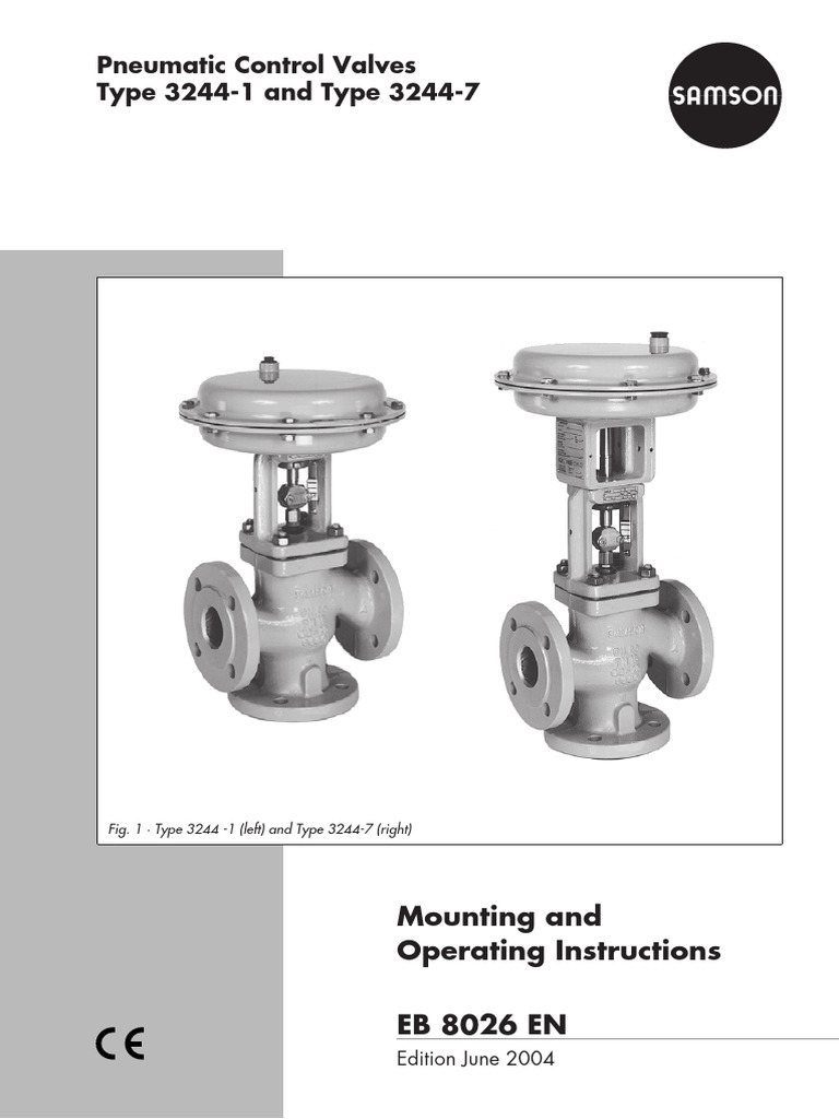 SAMSON Type 3244-7 Mounting and Operating Instructions | PDF | Valve ...