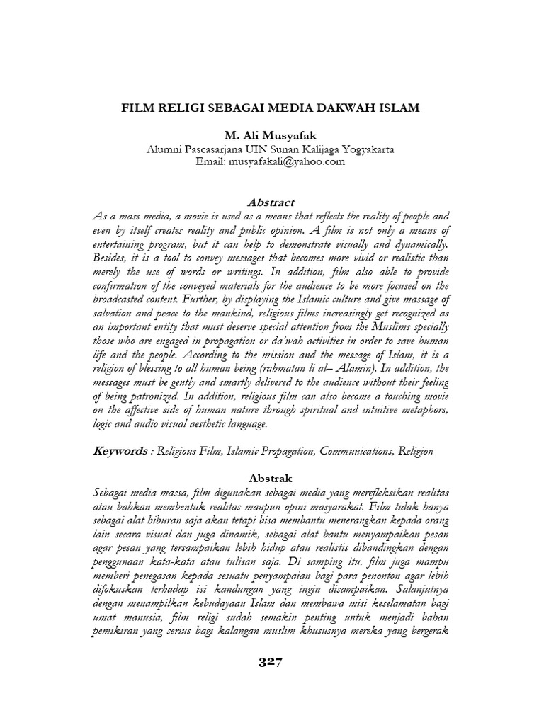 Film Religi untuk Dakwah Islam | PDF