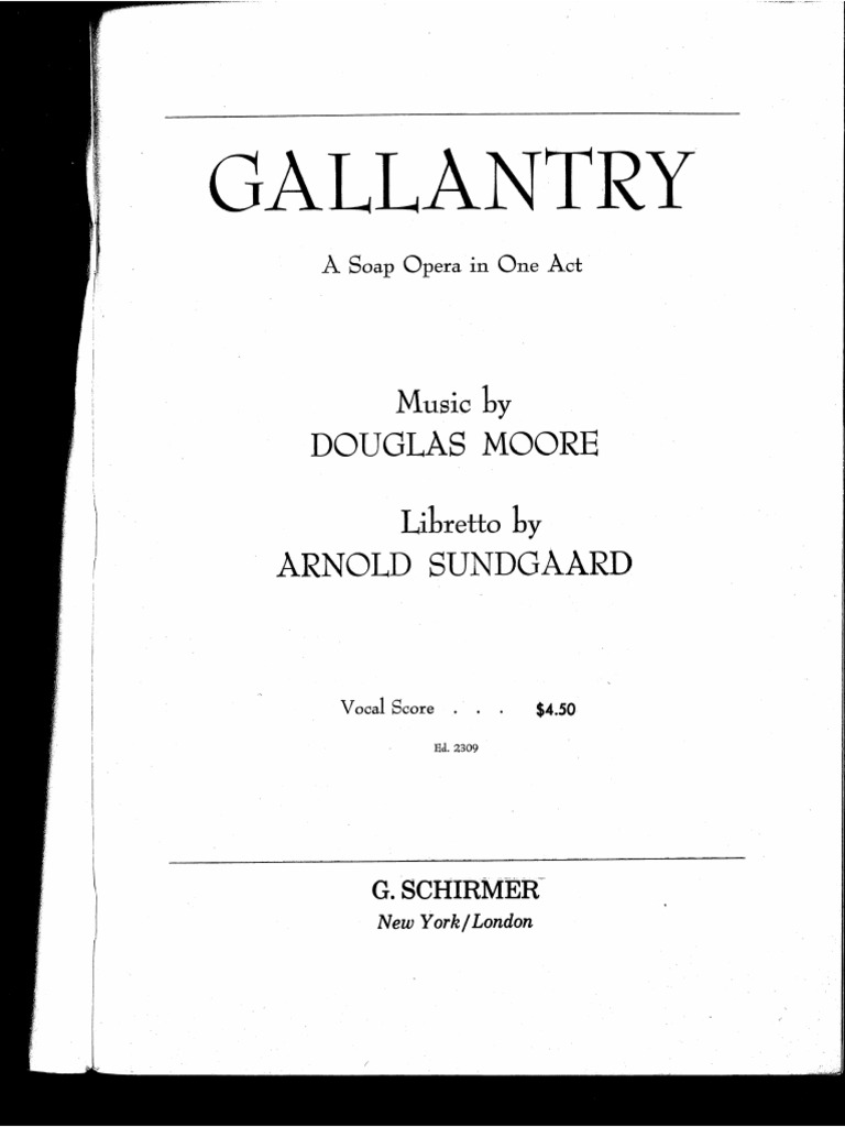 Douglas Moore - Gallantry | PDF