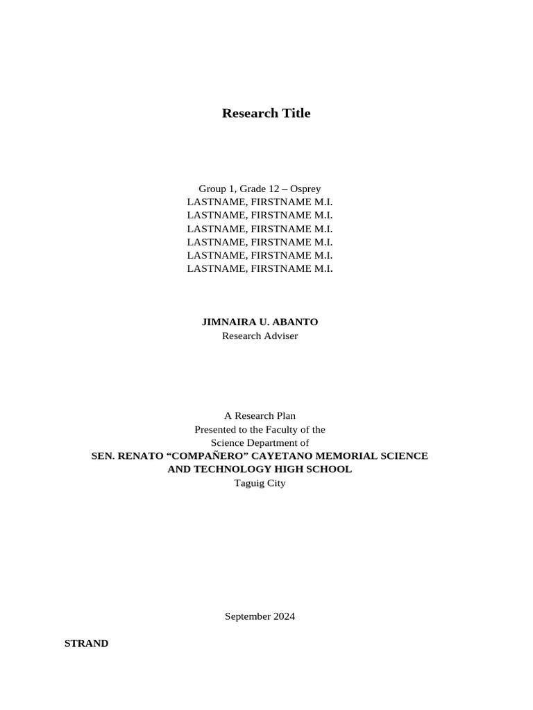 PR2-RESEARCH-PLAN | PDF | Data | Hypothesis