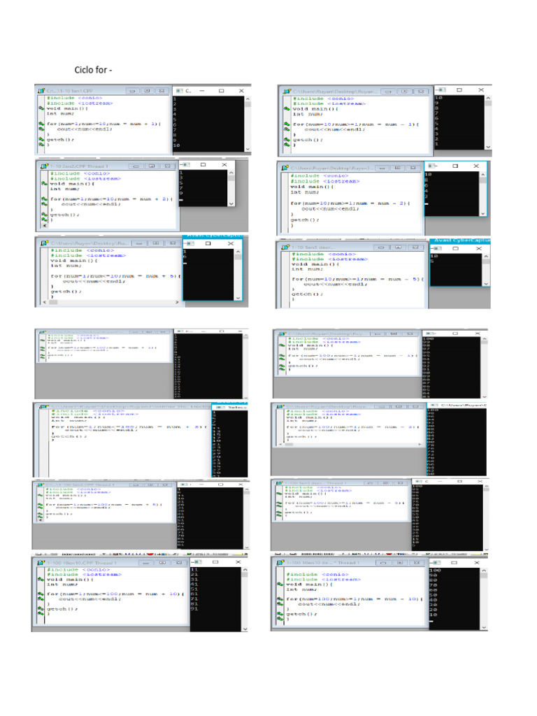 Ciclo For While Do While | PDF | Tecnología