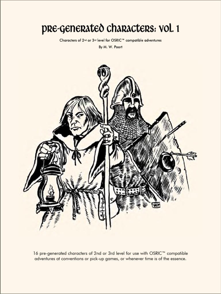 Pre-Gen Characters Vol 1 | PDF | Proofreading
