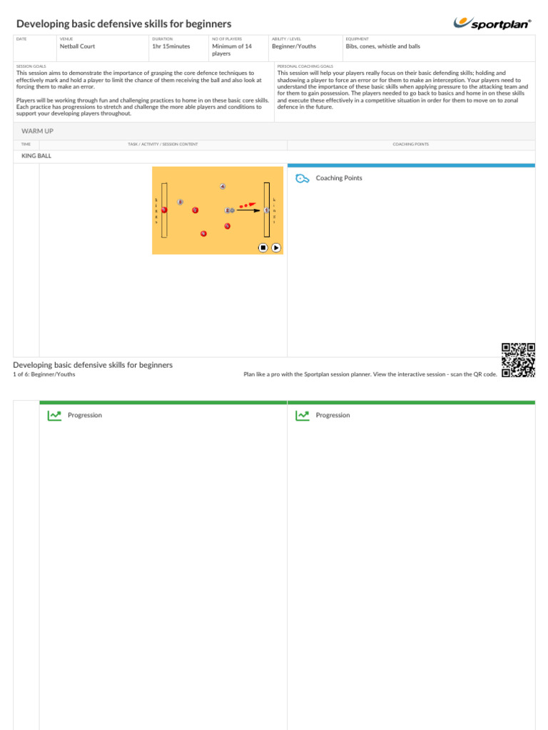 Developing Basic Defensive Skills For Beginners | PDF | Defender ...
