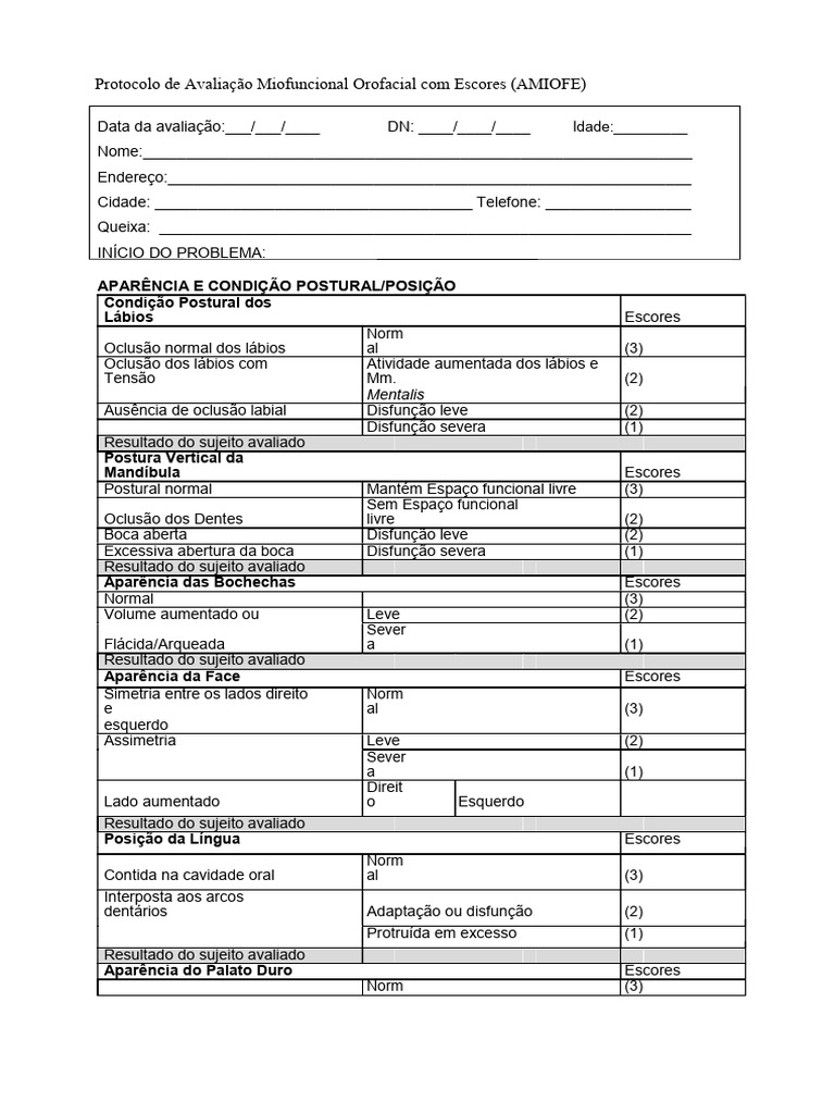 Protocolo AMIOFE | PDF | Dente humano | Boca