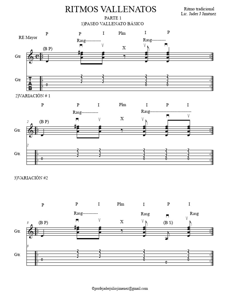 Ritmos Vallenatos Parte 1 | PDF
