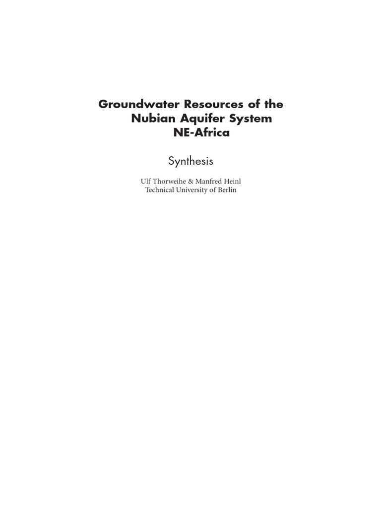 Nubian Aquifer System Groundwater Overview | PDF | Groundwater | Aquifer