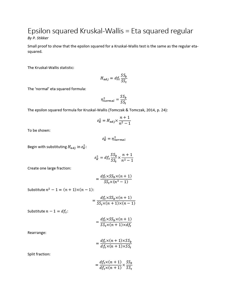 Eta Regular Is Epsilon Kruskal | PDF | Statistical Analysis | Teaching ...