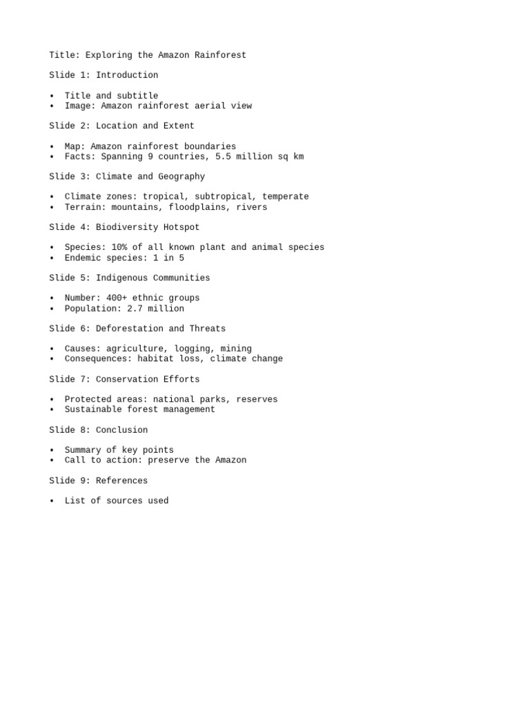 Exploring The Amazon Rainforest | PDF