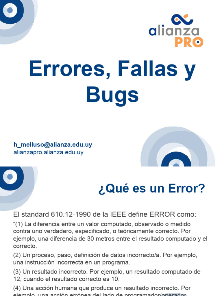 Guía Completa de Errores y Bugs | PDF | Error de programación | Programa de computadora