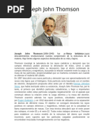 Biografía y modelo atómico de Thomson | PDF