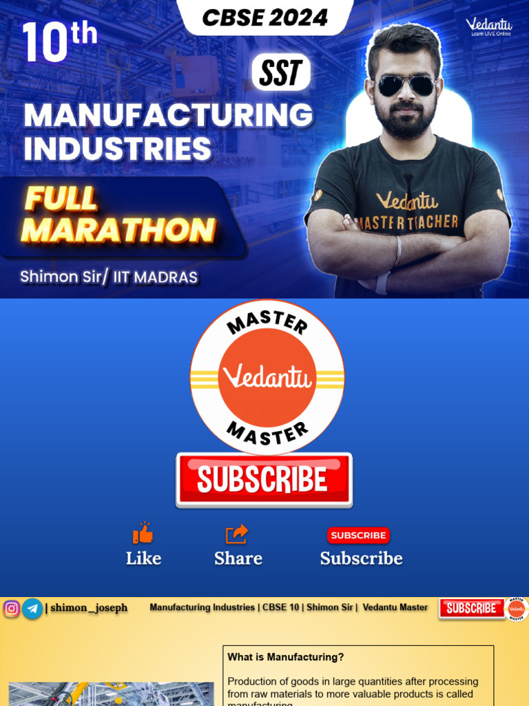 Manufacturing Industries - Shimon Sir | PDF | Pollution | Waste