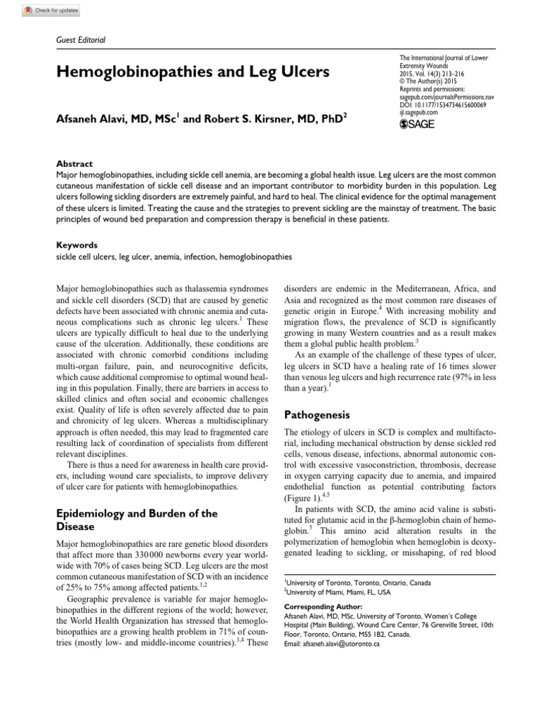 Alavi Kirsner, 2015 | PDF | Anemia | Wound