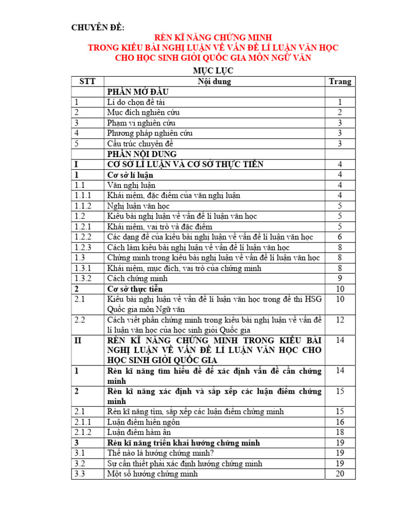 Rèn Kĩ Năng CH NG Minh Câu NLVH | PDF