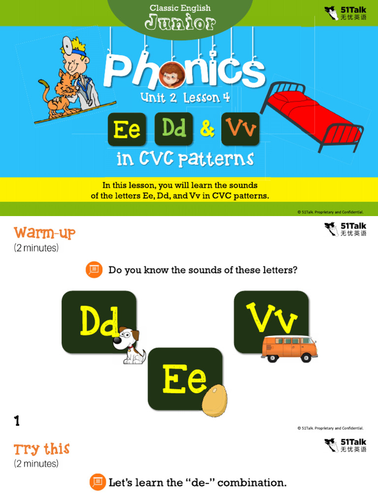 CEJr - Phonics - Unit 2 Lesson 4 | PDF