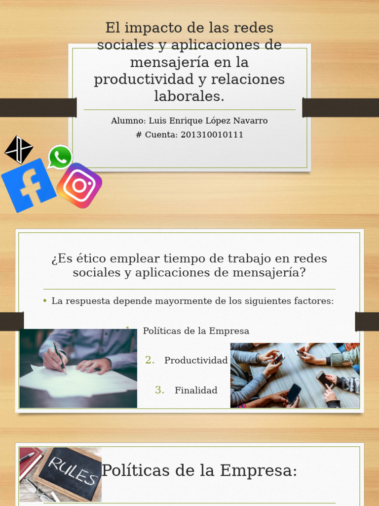 El Impacto de Las Redes Sociales y Mensajeria Luis Lopez | PDF | Business | Pequeñas y medianas ...