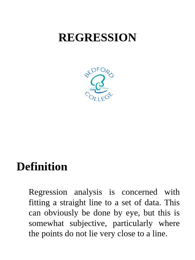 Regression Analysis Basics | PDF | Teaching Methods & Materials