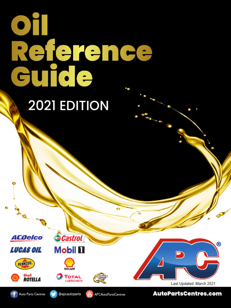 Oil Cros Reference Guide 2021 | PDF | Oils | Lubrication
