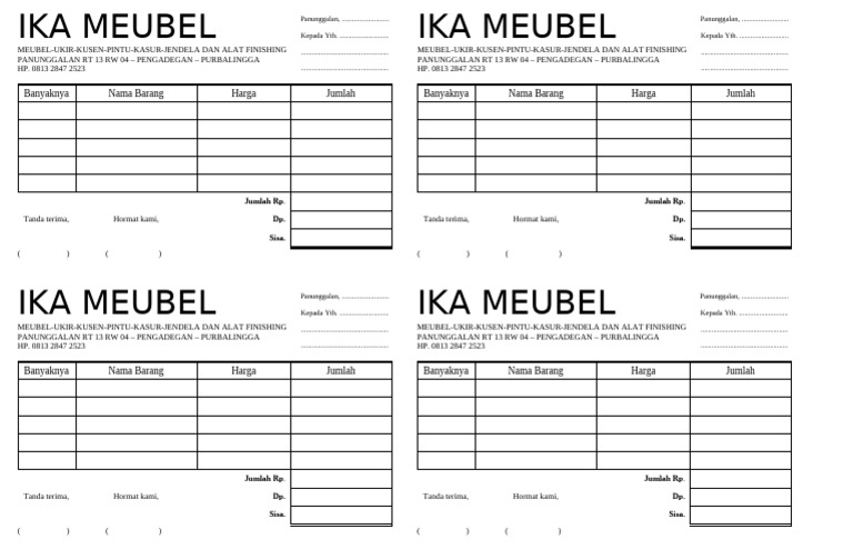 Nota Ika Mebel | PDF