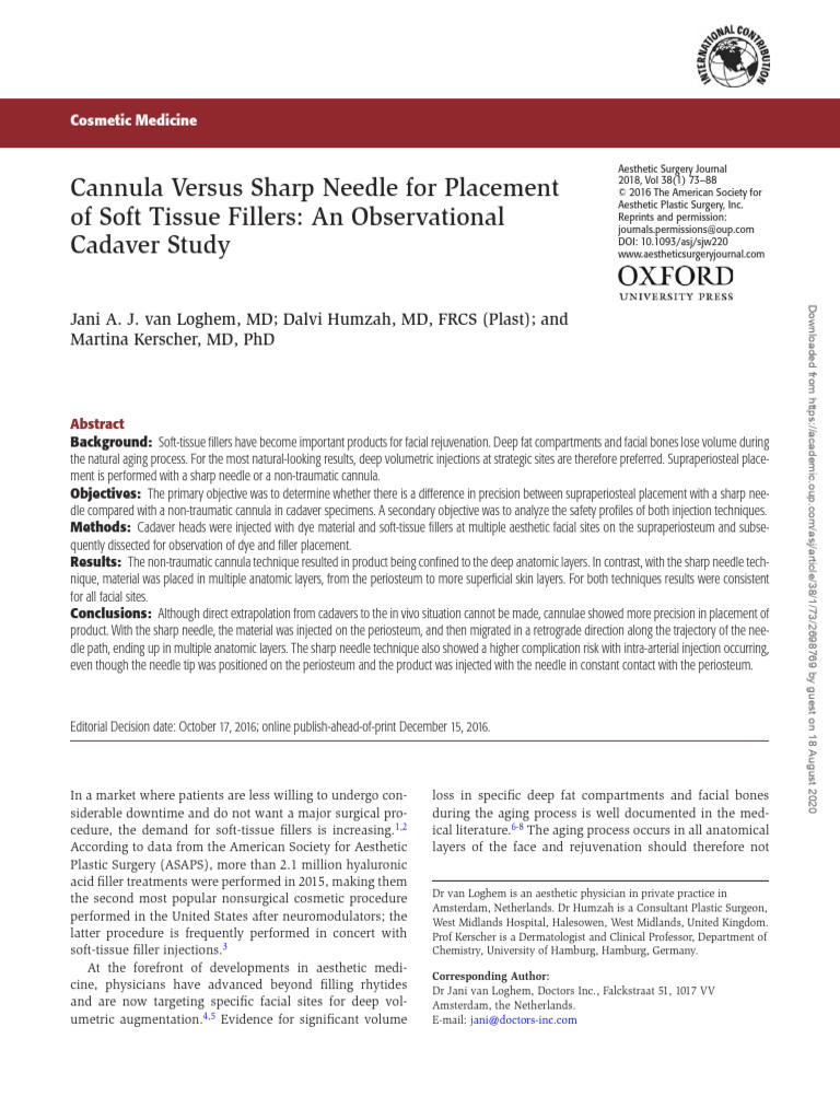 Cópia de Cannula Versus Sharp Needle For Placement | PDF | Injection ...