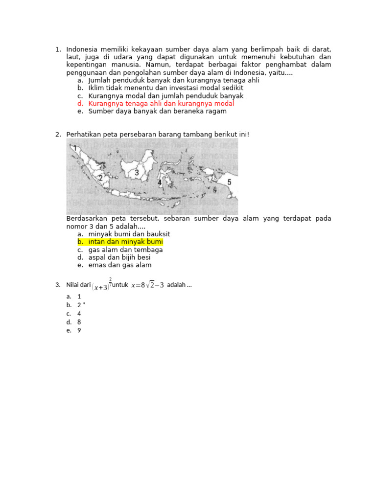 Template Input Soal App Ujian | PDF