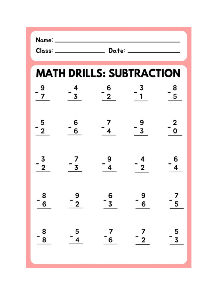 Subtraction | PDF
