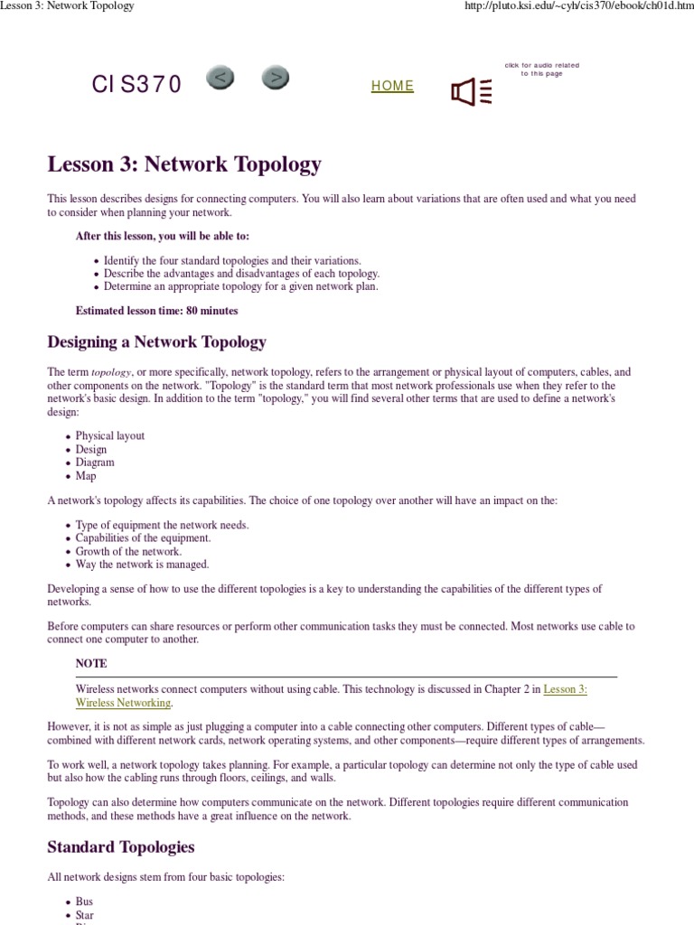 Lesson 3 - Network Topology | PDF | Network Topology | Peer To Peer Lesson 3 - Network Topology | PDF | Network Topology | Peer To Peer