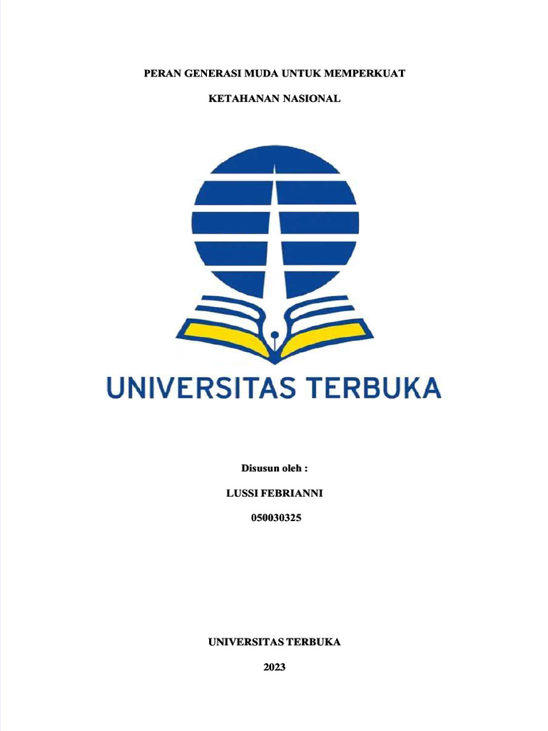 Peran Generasi Muda dalam Ketahanan Nasional | PDF | Bisnis | Sains & Matematika
