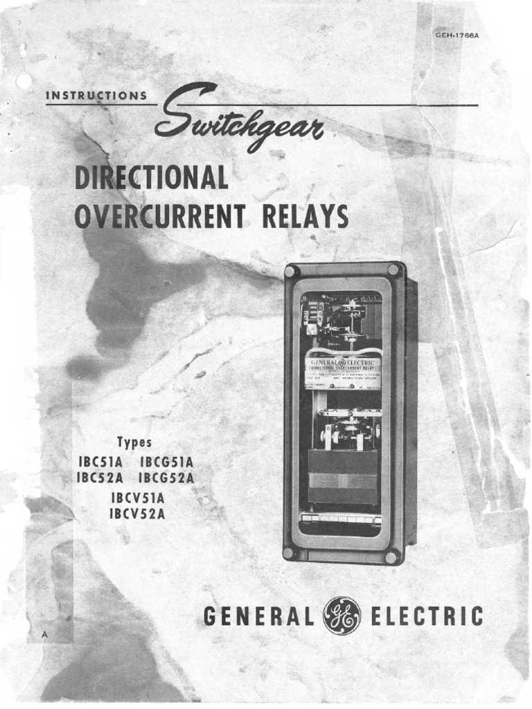 GEH-1766A Directional Overcurrent Relays | PDF