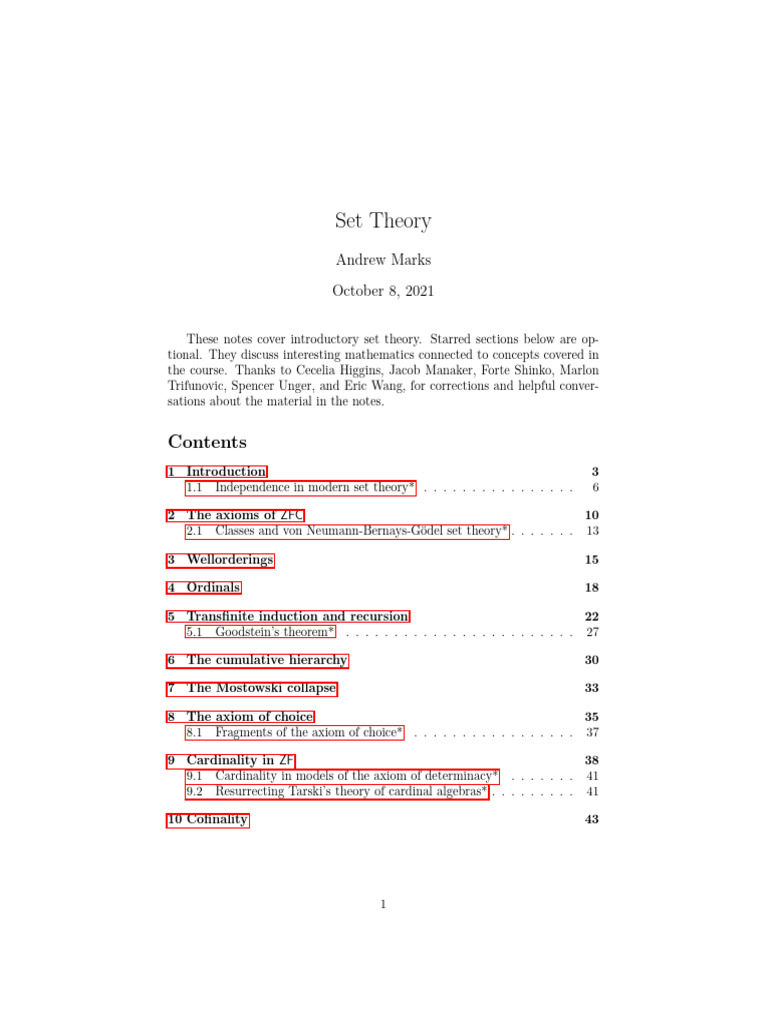 Set Theory Notes 4 | PDF | Set (Mathematics) | Formalism (Deductive)