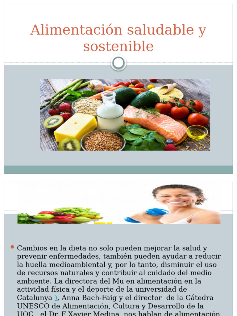 Alimentación Saludable y Sostenible | PDF