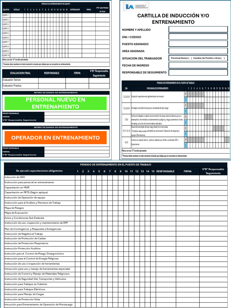 Cartilla de Seguimiento Personal Nuevo o Entrenamiento | PDF