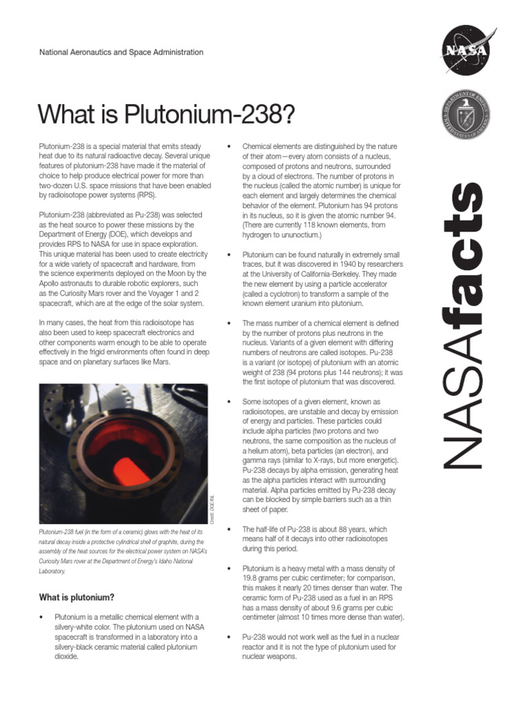 26 APP RPS Pu-238 FS 12-10-12 | PDF | Radioactive Decay | Neutron