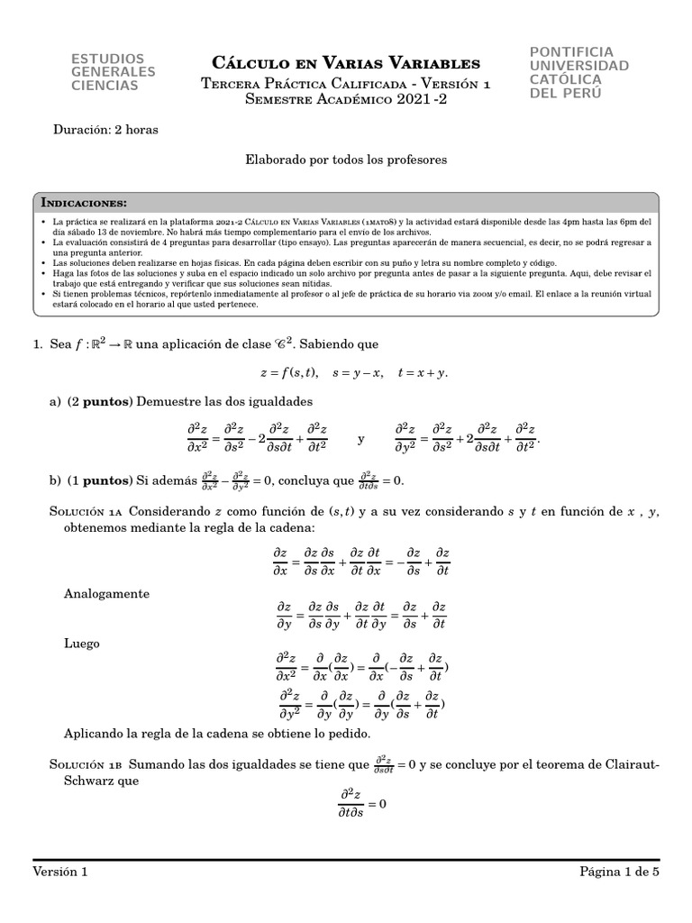 Solucion PC3 v1 | PDF | Geometría | Conceptos matemáticos